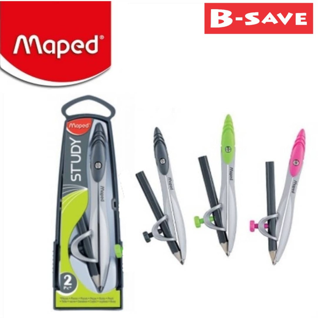Maped Study Geometry Metal Compass with Pencil Holder 119410 | Shopee ...