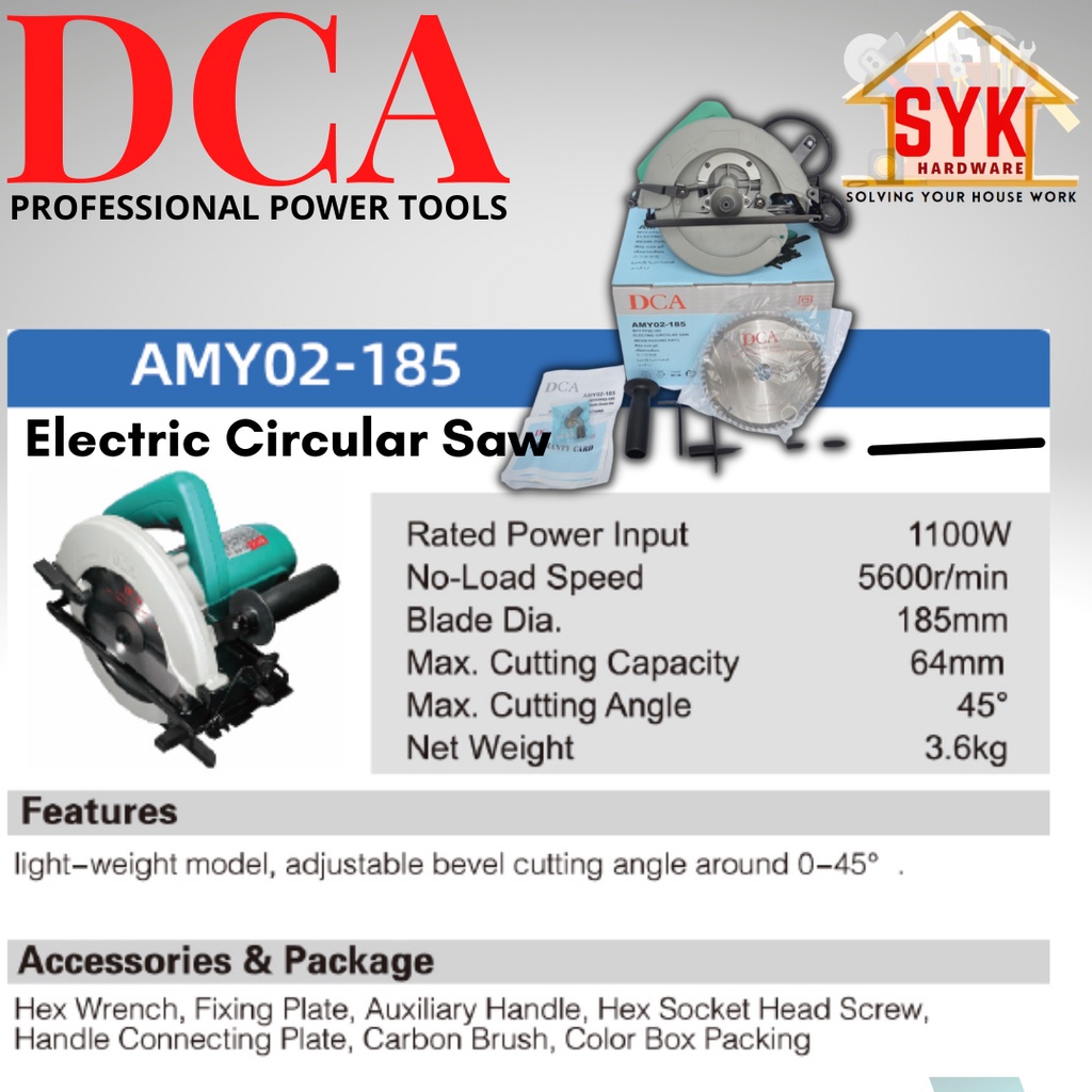 SYK (FREE SHIPPING) DCA Combo Set ASB100 Orbital Sander+ AMP02-6 Trimmer +AMY02-185 Electric ...