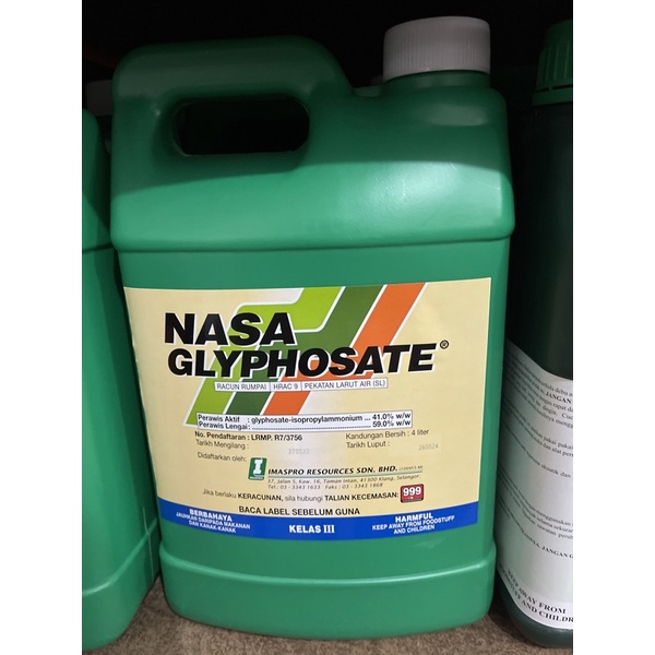 NASA GLYPHOSATE 41% IMASPRO 4L | Shopee Malaysia
