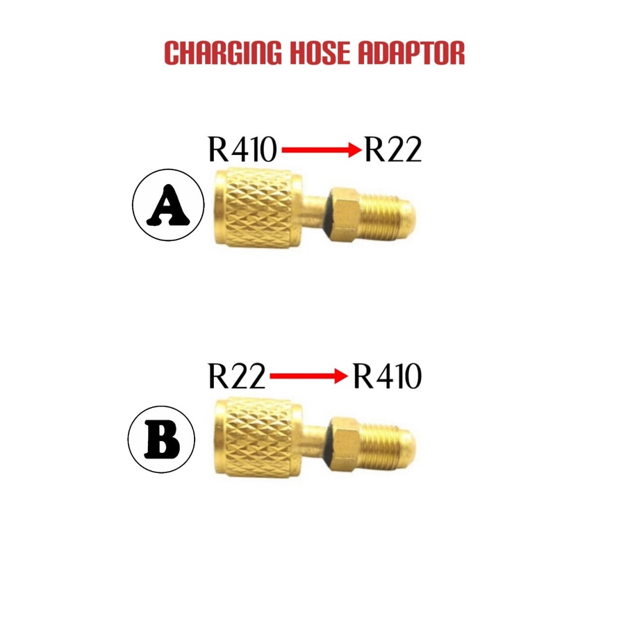 Charging Hose Adaptor / Air Cond Adaptor R22 to R410 / R410 to R22 ...