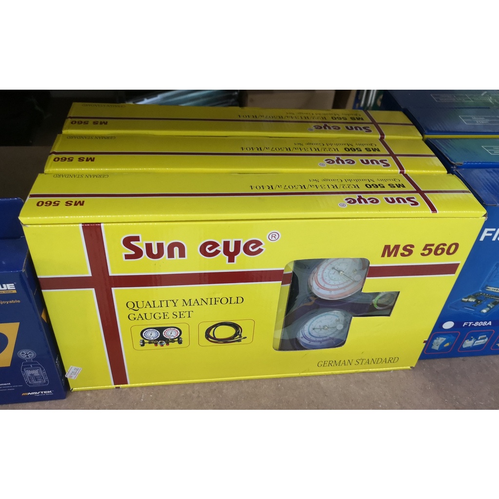 SunEye Refrigerant Manifold Gauge Set Air Conditioning Tools with Hose ...