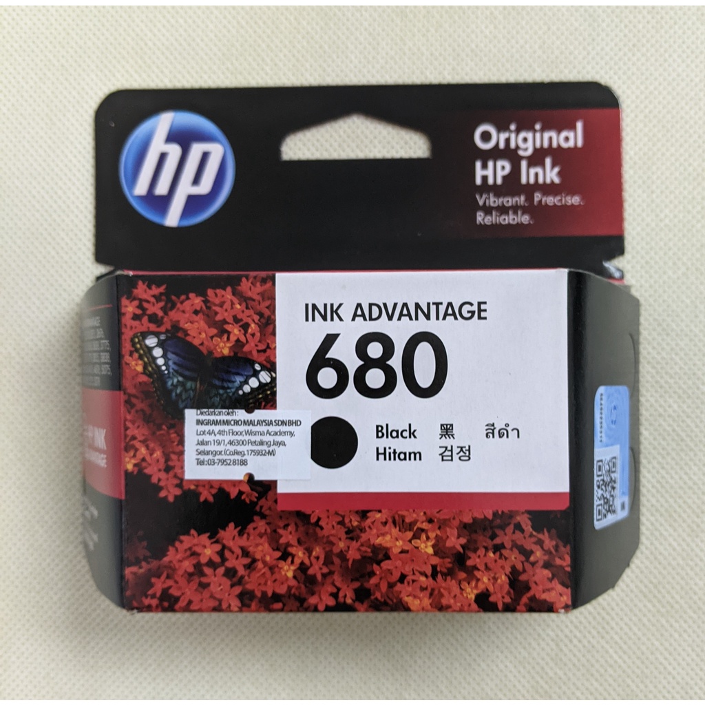 HP Ink Advantage 680 F6V27AA Black/F6V26AA Colour | Shopee Malaysia
