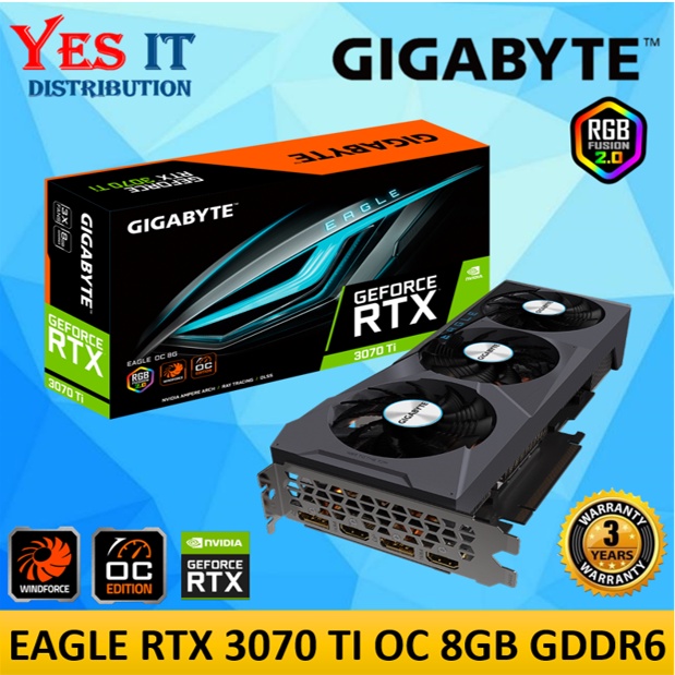 Gigabyte GeForce Eagle RTX 3070 Ti OC Edition 8GB GDDR6 Graphic Card ...