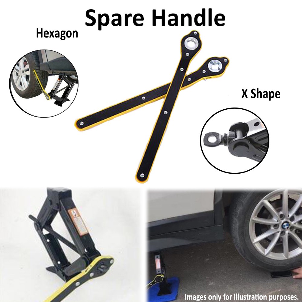 Universal Scissor Jack Car Spanner Wrench Rocker Jack Spare Hand Handle ...