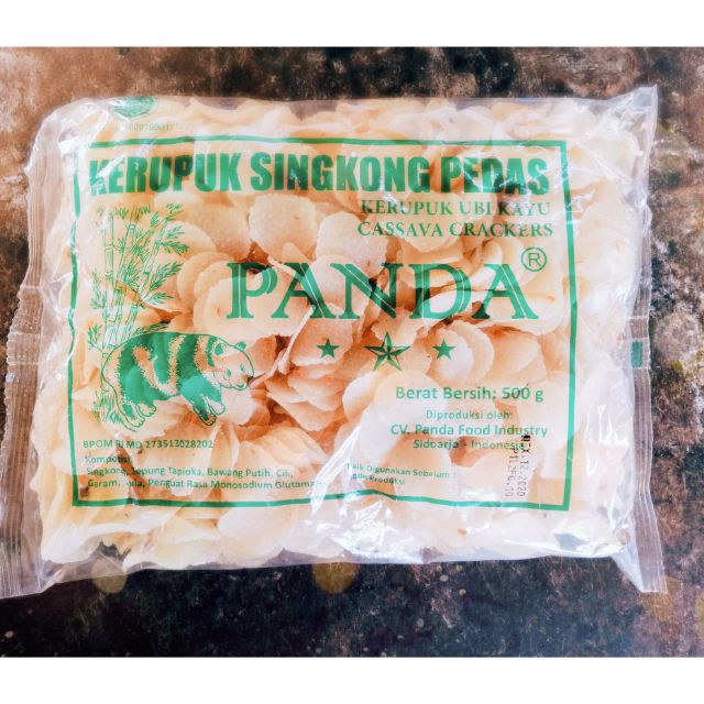 Keropok panda kerupuk singkong pedas 500g,kerupuk ubi kayu cassava ...