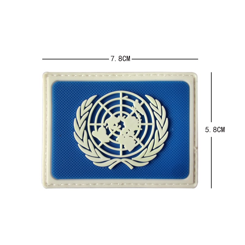 United Nations Badge 3D Luminous Pvc Tactical Patch Battle Armband Army ...