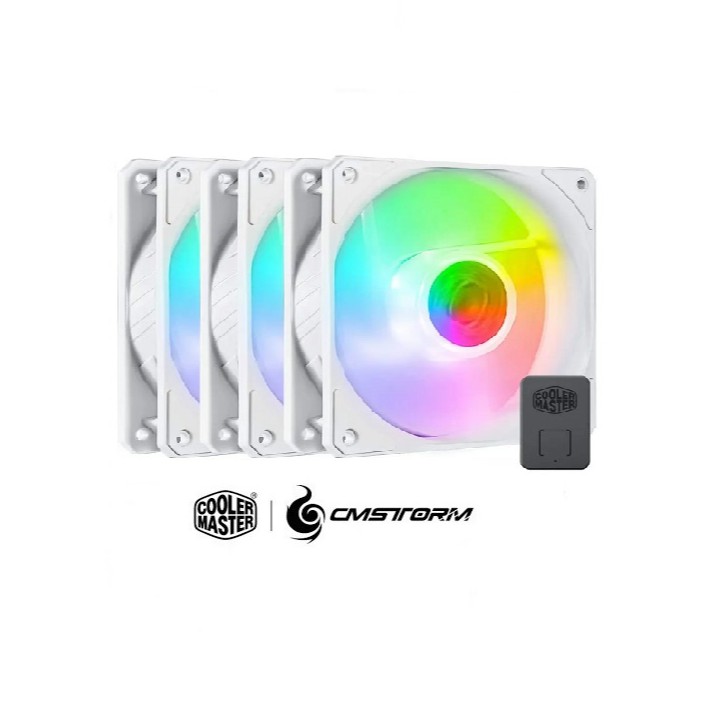Cooler Master MasterFan MF120 Halo White Edition 3in1 Case Fan / 12cm ...