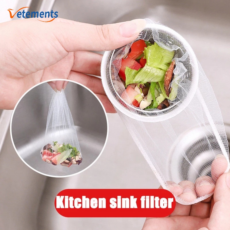 30/100 Pcs Convenient Sink Residue Drainage Disposable Polyester Filter ...