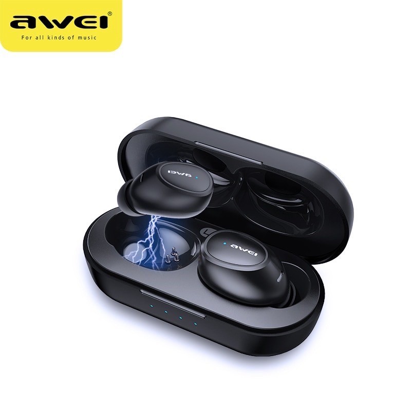AWEI T16 WIRELESS SPORT EARBUDS 100% ORIGINAL (BLACK ONLY) | Shopee ...