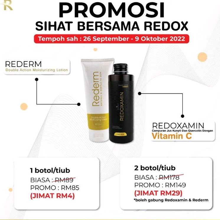 REDOXAMIN + REDERM CREAM Combo Set Jimat | Shopee Malaysia