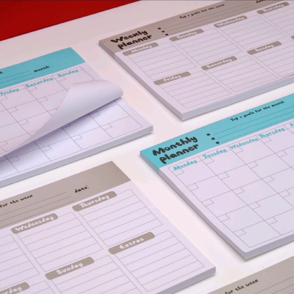 2024 Handwriting B5/A5 DIY Dateless Monthly / Weekly Planner Pad • Easy ...