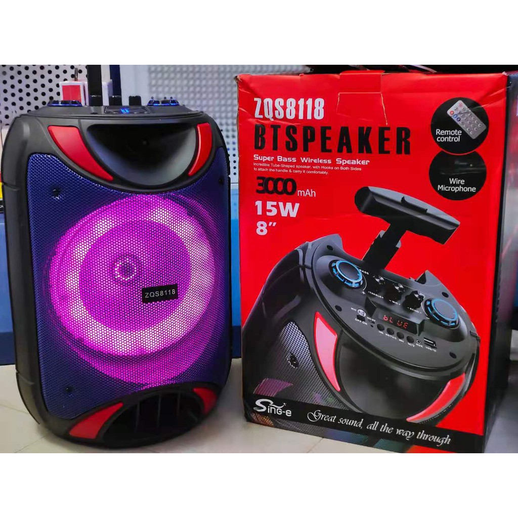 ZQS-8118 BT Speaker Super Bass Wireless Speaker | Shopee Malaysia