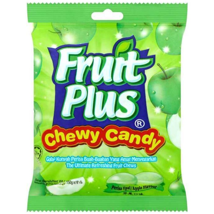 Fruit Plus Chewy Candy 150g (Blackcurrant/Green Apple/Strawberry/Orange ...