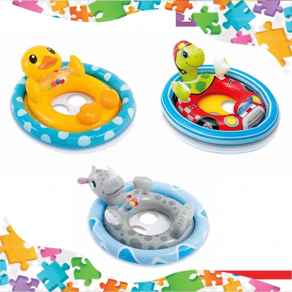 Intex Kids Baby Lifebuoy Floats Animal Boat See-Me-Sit Sit On Float ...