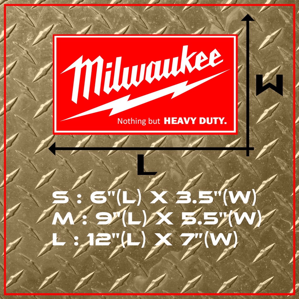 Sticker Milwaukee / Milwaukee Sticker 1 and 2 Color Cutting Sticker ...