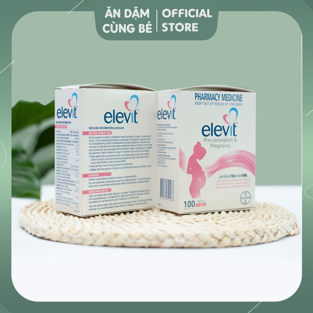 Elevit Australia multivitamin box of 100 iron and vitamin supplements ...