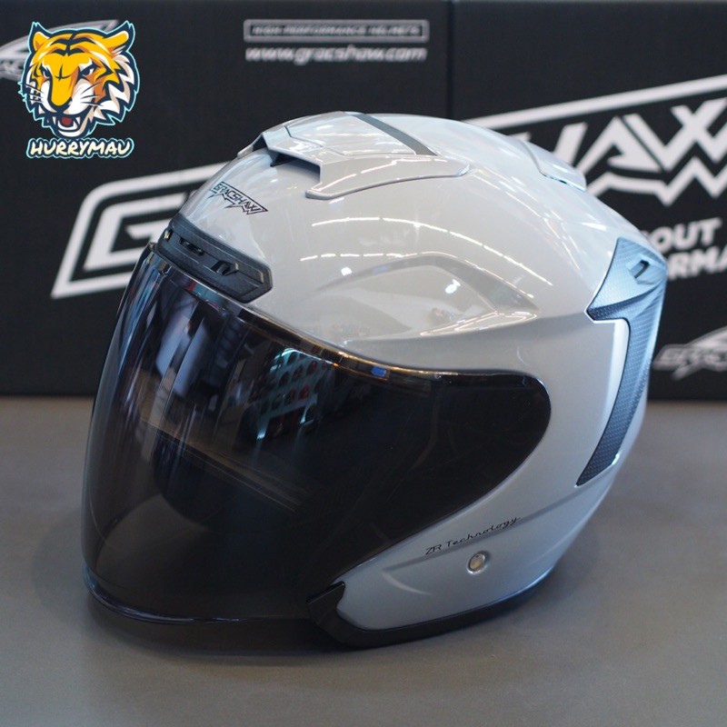 GRACSHAW SINGLE VISOR HELMET🇲🇾 GAIZER NANO GREY | Shopee Malaysia