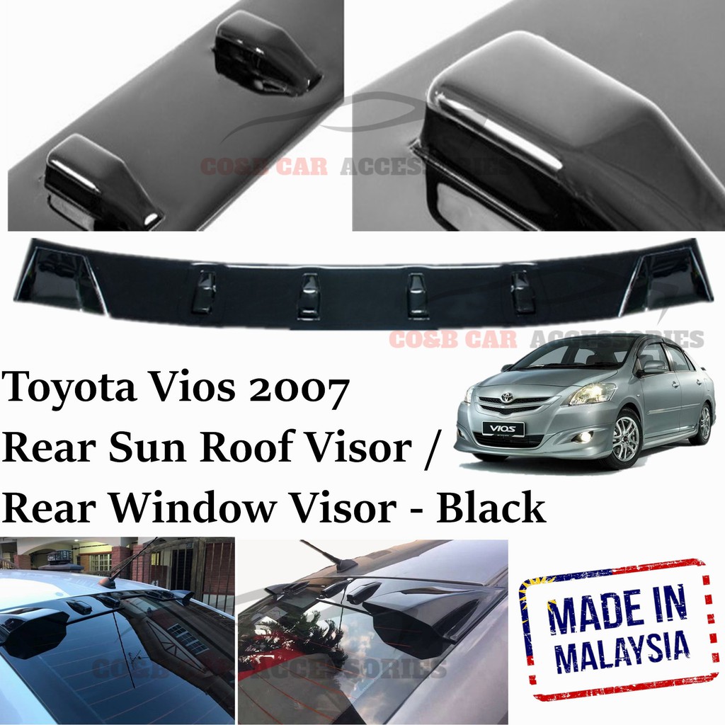 Toyota Vios 2007 Rear Sun Roof Visor / Rear Window Visor - Black ...