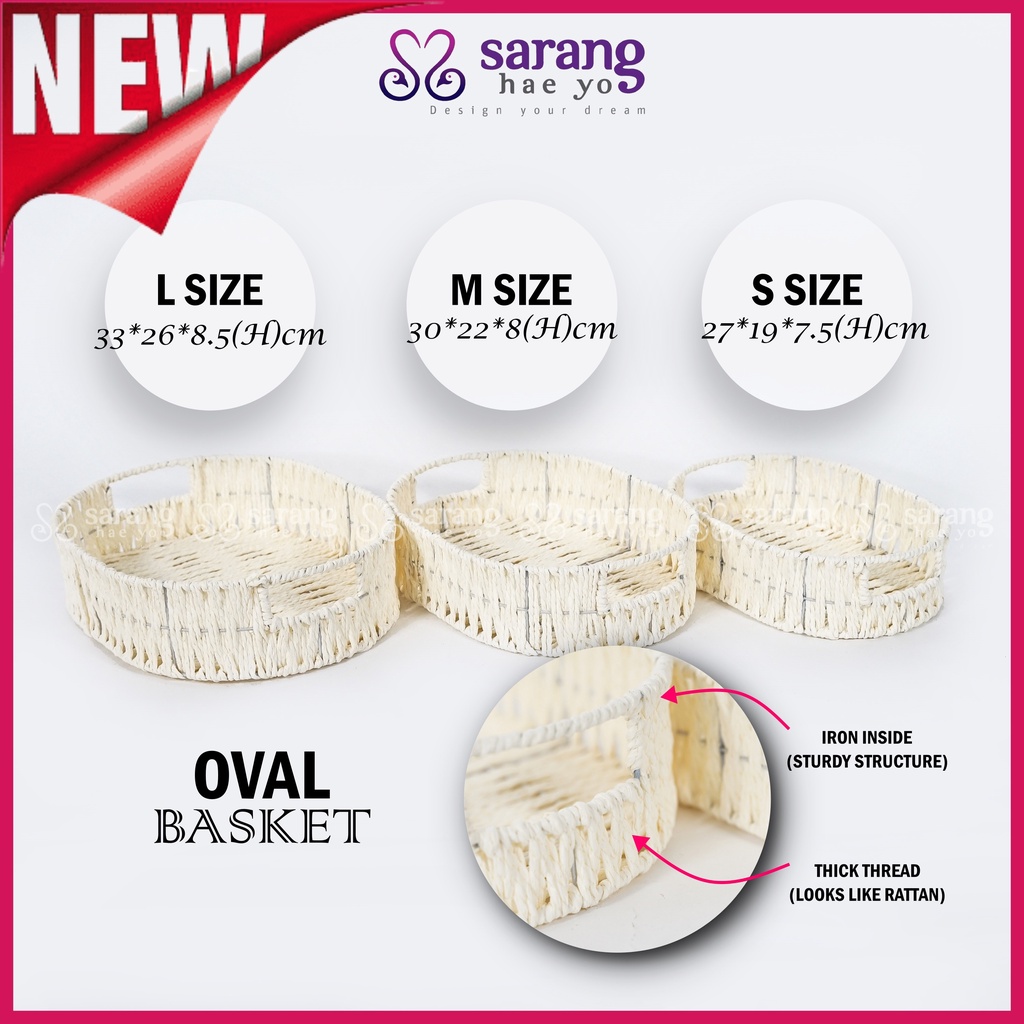Oval Plastic Bamboo Basket Hamper Fruit Basket Bakul Buah Buahan Bakul ...