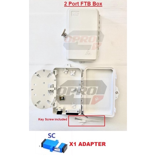 [OUTDOOR 2PORT] TM-Passed FTTH 2PORT FTB Wall Mount Unifi / Fiber ...