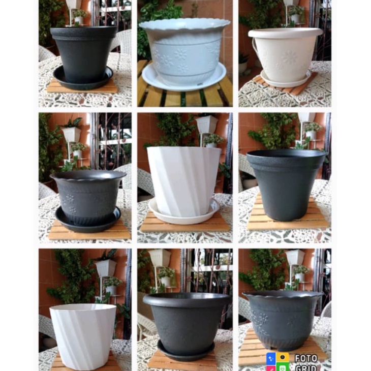PASU BUNGA , FLOWER POT ( PASU + PLATE ) POT SAUCER | Shopee Malaysia