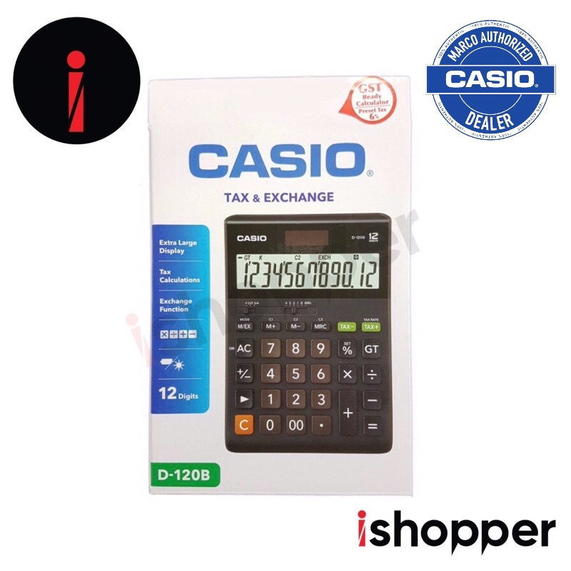 Casio Electronic Calculator D-120B | Shopee Malaysia