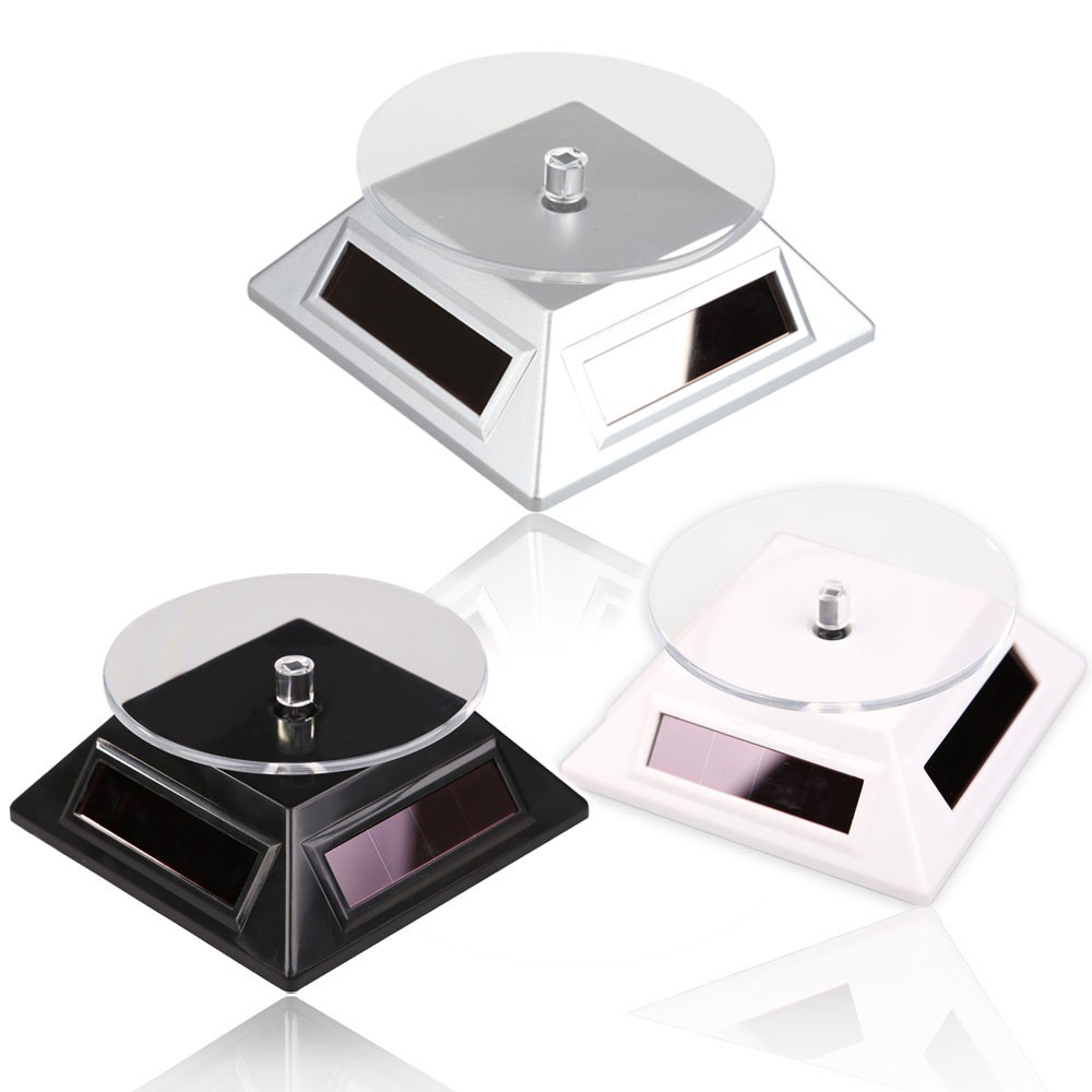 360 Degree Solar Powered Rotating Display Stand Turn Table | Shopee ...