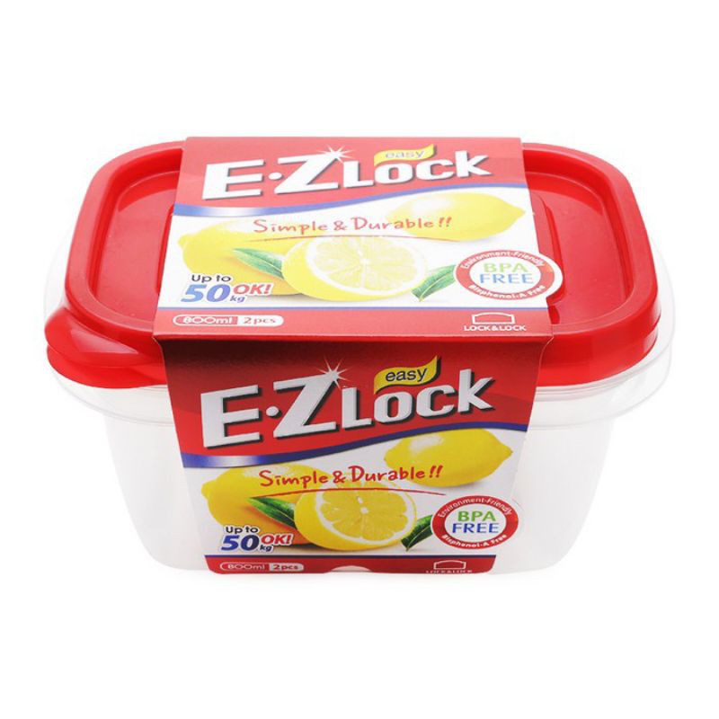 Lock&Lock Food Container EZ Lock 800mL x 2 | Shopee Malaysia
