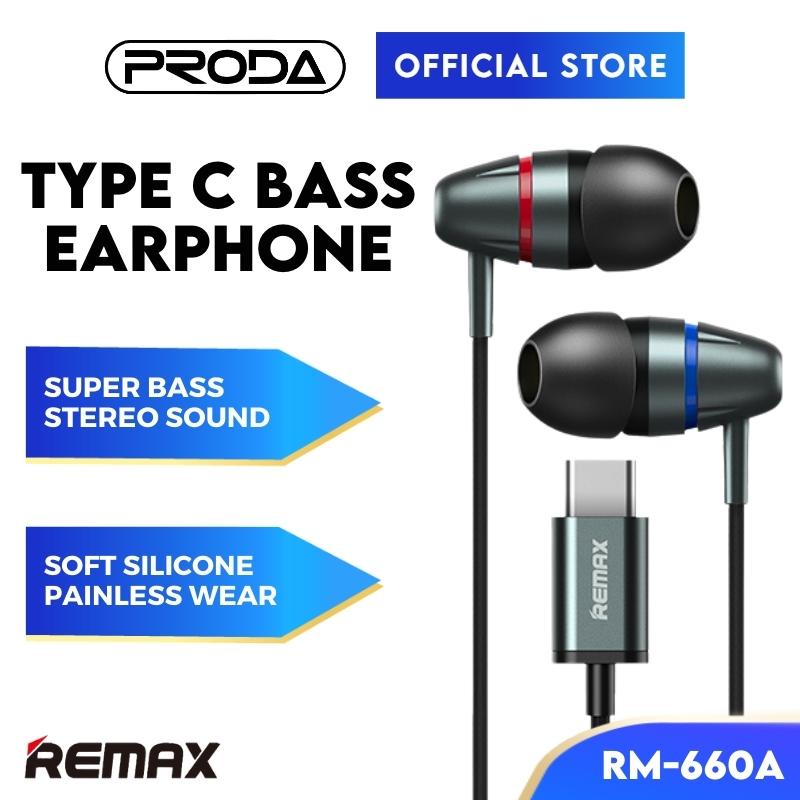 REMAX Earphone Type C Wired Earphone With Mic Type C Earphone With ...