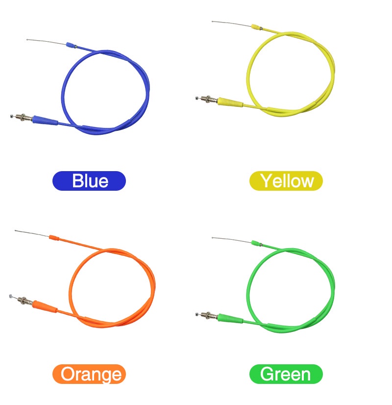 [6 Colors To Choose] Motorcycle Universal 110 cm Throttle Cable Custom ...