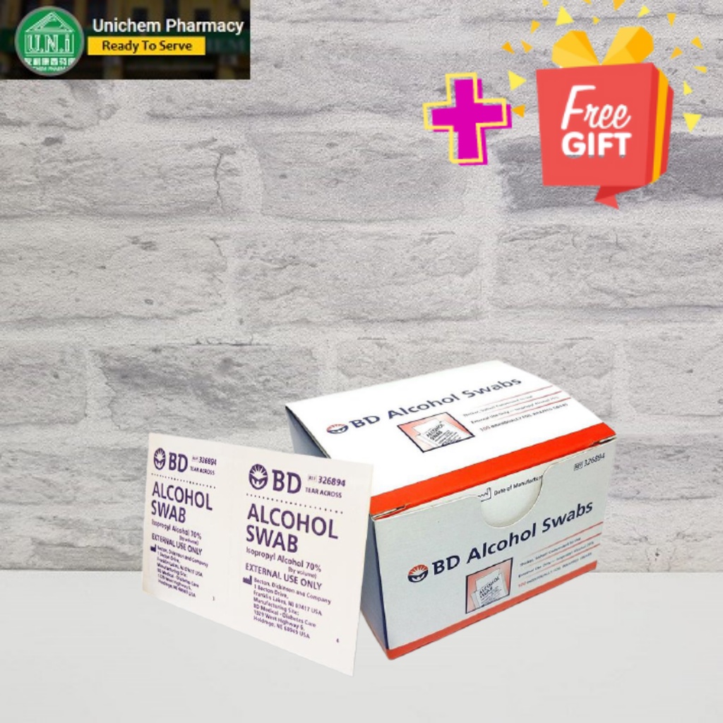 BD ALCOHOL SWABS 100's [EXP : 04/2027] | Shopee Malaysia