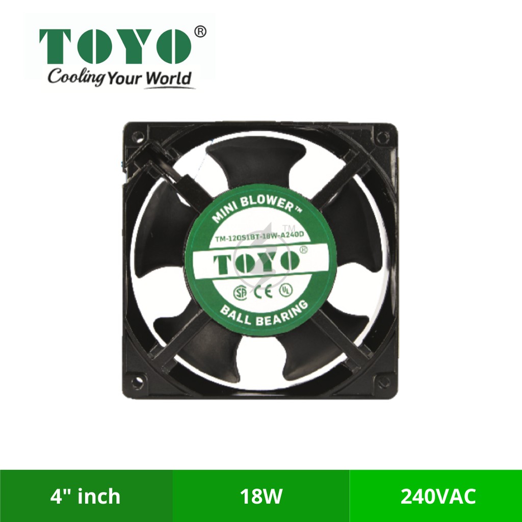 TOYO 4" inch Ball Bearing Mini Blower Fan AC240V | Shopee Malaysia