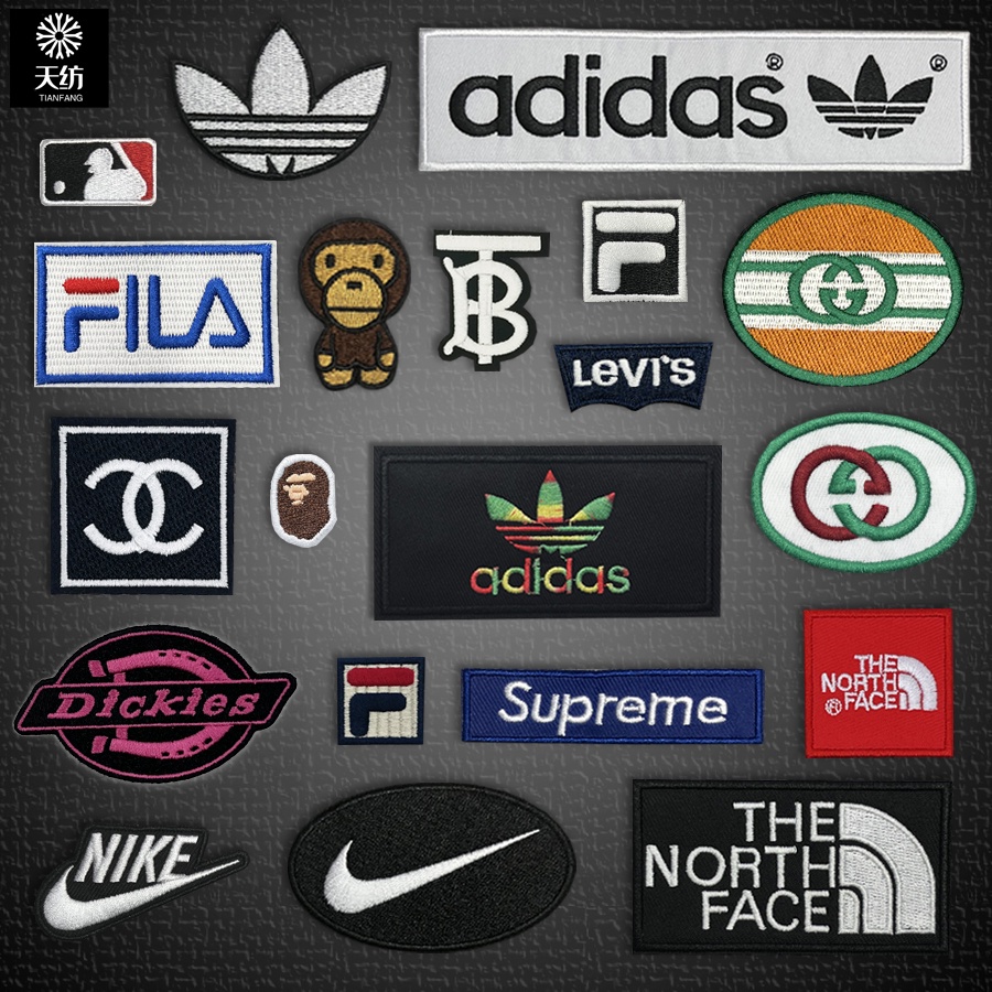 Luxury Fashion logo Embroidery Cloth Sticker Badge Clothing Decoration ...