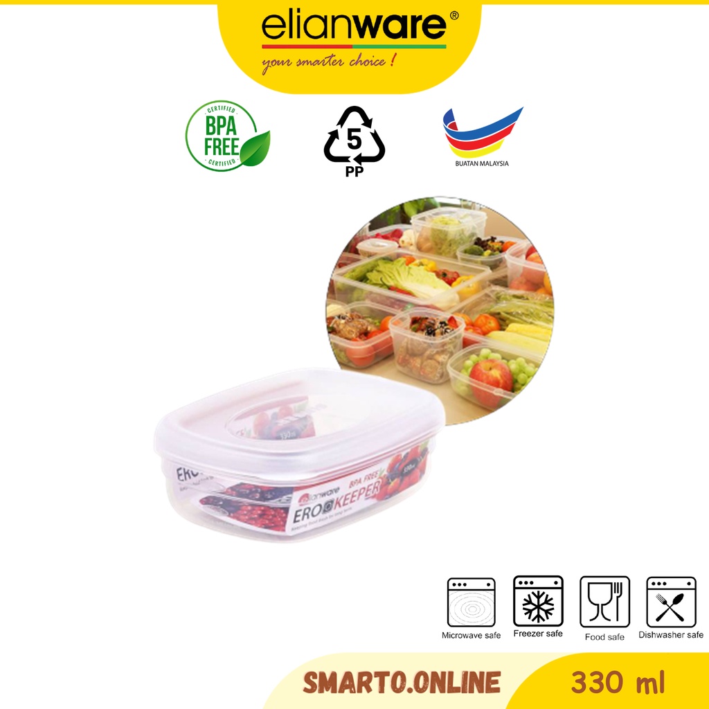 Elianware Freezer Safe Transparent Food Storage Box (330ml) Elianware ...