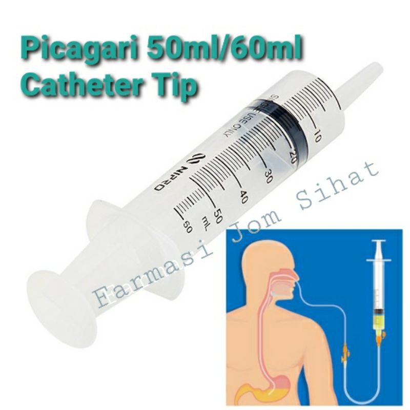 Picagari / Syringe Besar 50ML 60ML Catheter Tip (hujung Besar) (Tube ...
