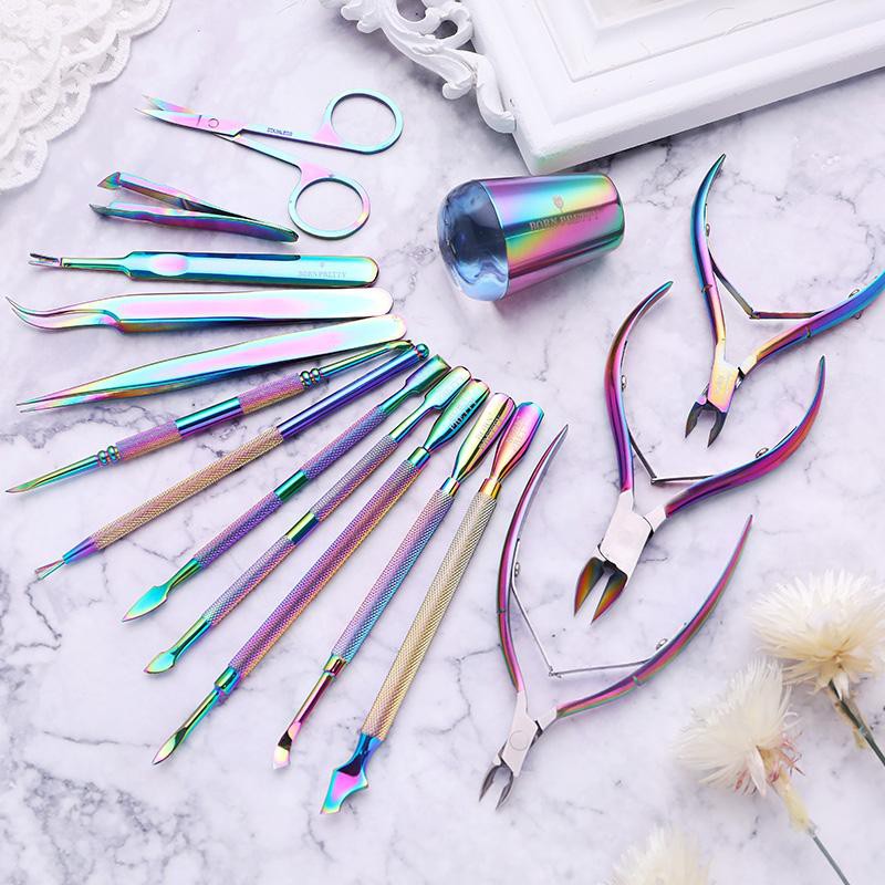BORN PRETTY 1pc Nail Art Nipper Nail Cuticle Scissor UV Gel Remover Pusher Nail Tools Tweezer ...