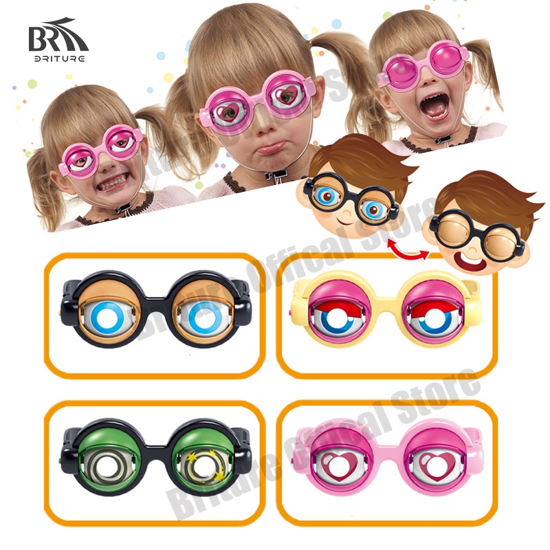 Tiktok Crazy Eyes Children Cute Funny Glasses Prank Toys Creative Party ...