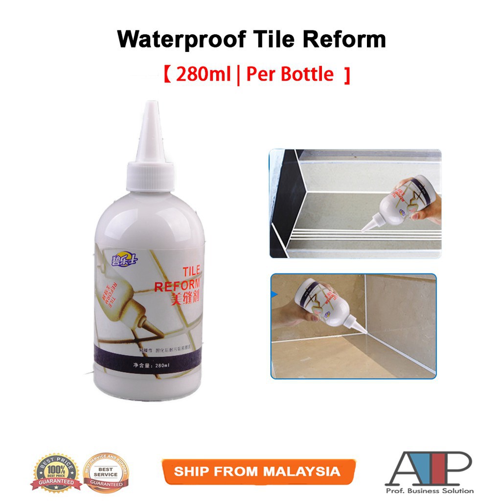 grouting Jubin Warna Putih Membaiki Anti-Kulat Kalis Air 280ml | Shopee ...