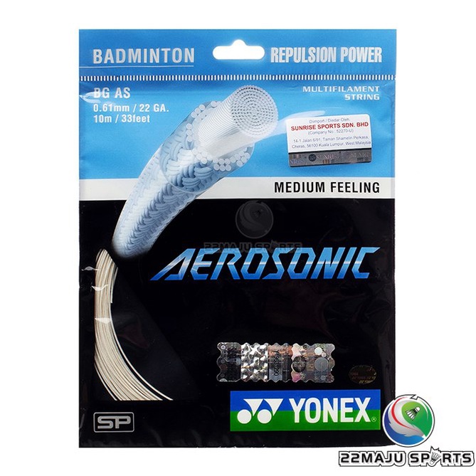 YONEX BADMINTON STRING AEROSONIC REPULSION POWER ( 0.61 MM ) | Shopee ...