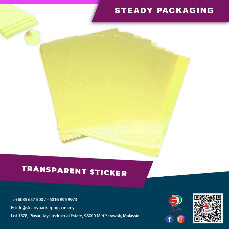 (50pcs) A4 Size Transparent Sticker | Shopee Malaysia