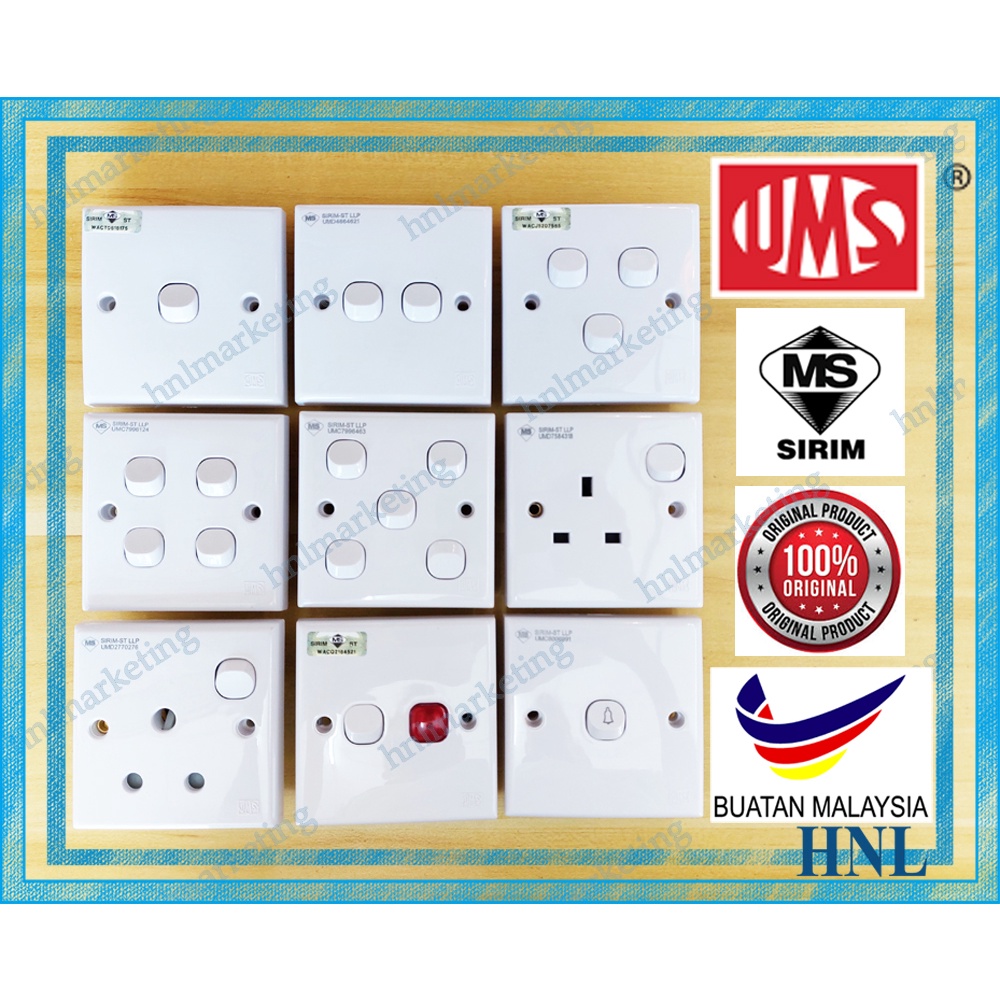 UMS 3 SERIES SWITCH SOCKET 13A 20A 10A BELL HEATER | Shopee Malaysia