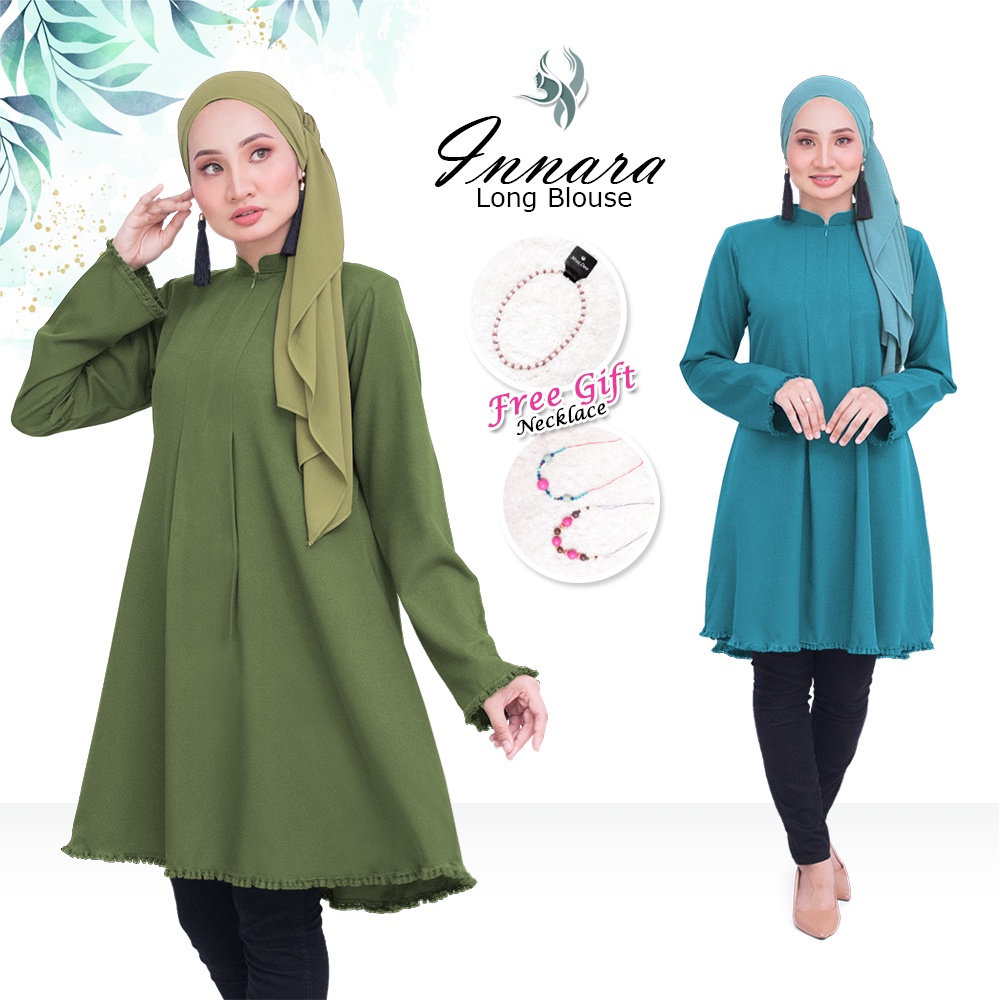 Innara Long Young & unique Blouse for Muslimah by Haute binti Muslimah ...