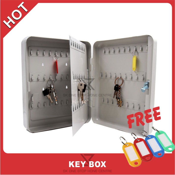 Lockable Security Metal Key Cabinet / Storage Box ( 93 Key Slots ) Free ...