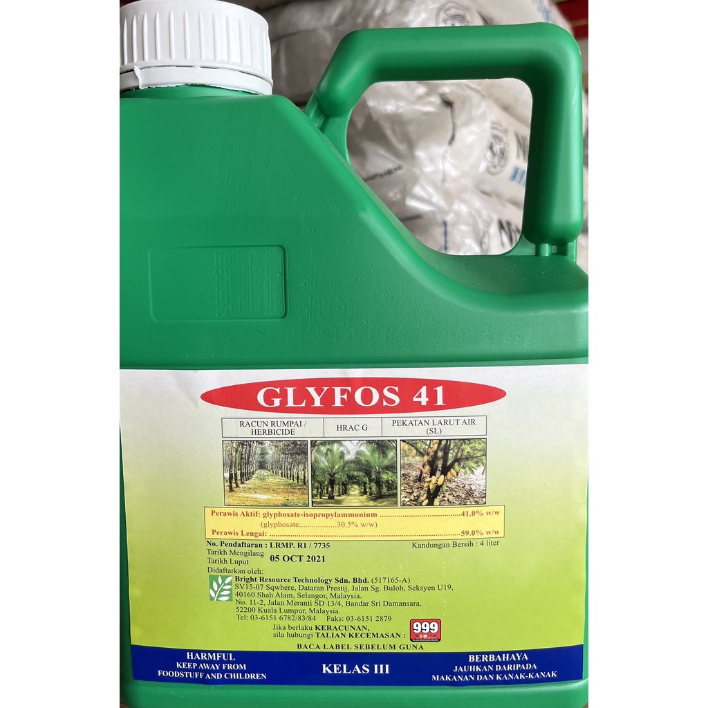 * ORIGINAL * Glyfos 41 4L / racun rumput / lalang & rumput kerbau ...