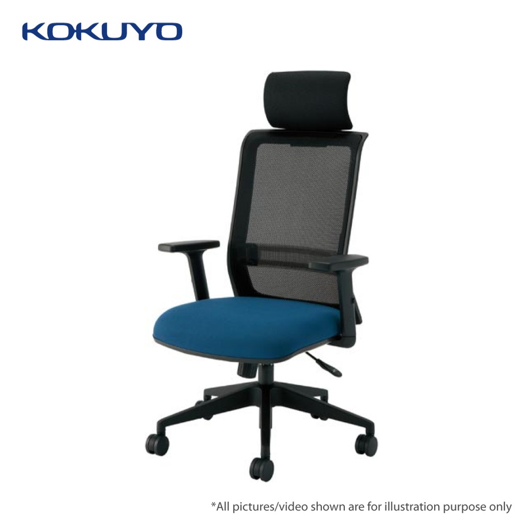 KOKUYO ENTRY Ergonomic Office Chair For Home and Office - Blue/Nylon | Shopee Malaysia