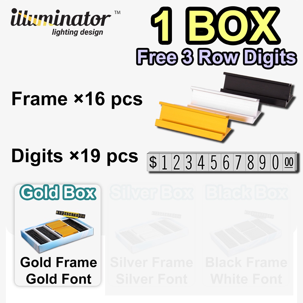 [RM Sign][Ready Stock]Luxury Price Tag display stand aluminum frame ...