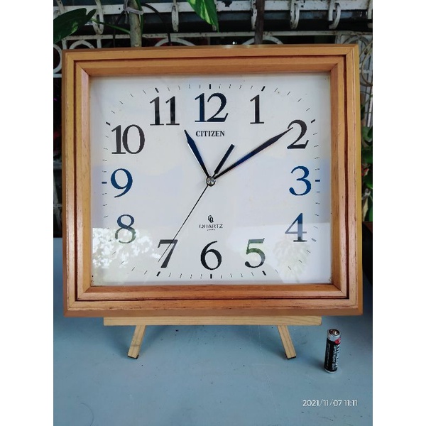 Wall Clock Wooden Wallclock Vintage Citizen Japan | Shopee Malaysia