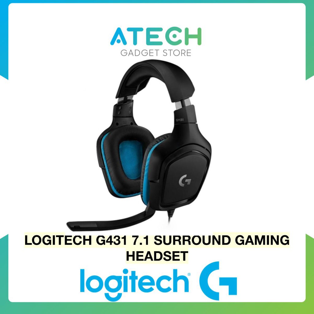 Logitech G431 Multi-Platform 7.1 Surround Sound Gaming Headset - Black | Shopee Malaysia