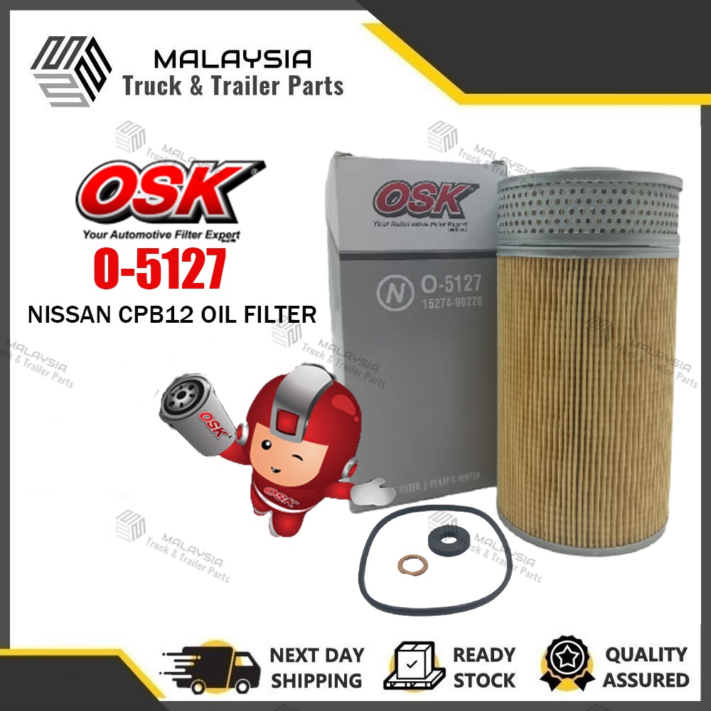OSK O-5127 NISSAN CPB12 OIL FILTER (15274-90228) | Shopee Malaysia