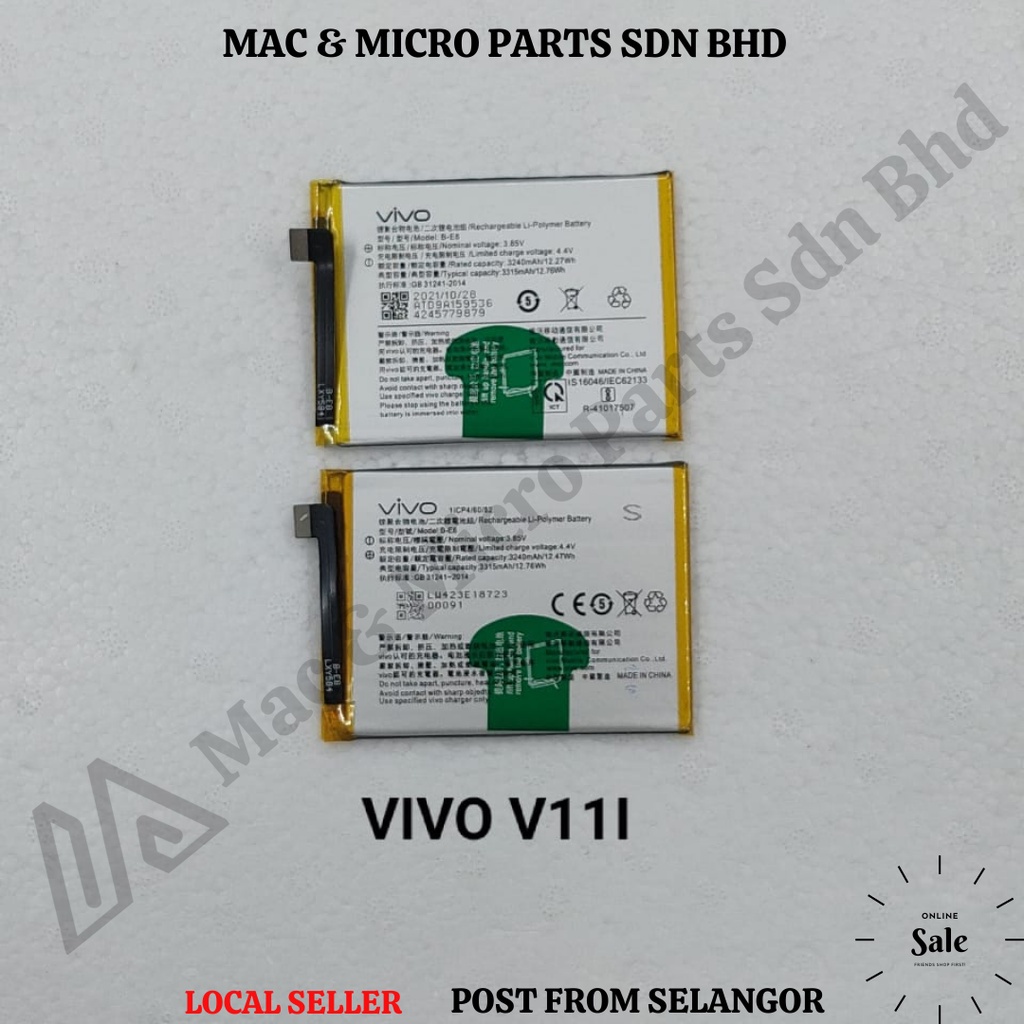 MG BRAND V11i BATTERY MODEL B-E8 (3315mAh) | Shopee Malaysia